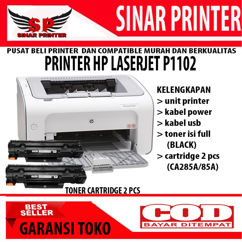 Jual printer hp laserjet p1102 | 1102 | printer murah | printer hitam putih | bergaransi toner ...