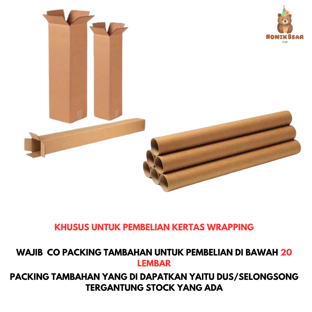 Jual NONIKBEAR CRAFT DUS / CORONG KARTON PACKAGING TAMBAHAN UNTUK ...