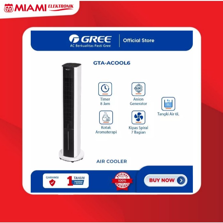 Jual GREE GTA-ACOOL6 / GTAACOOL6 - Tower Air Cooler - Anion Generator ...