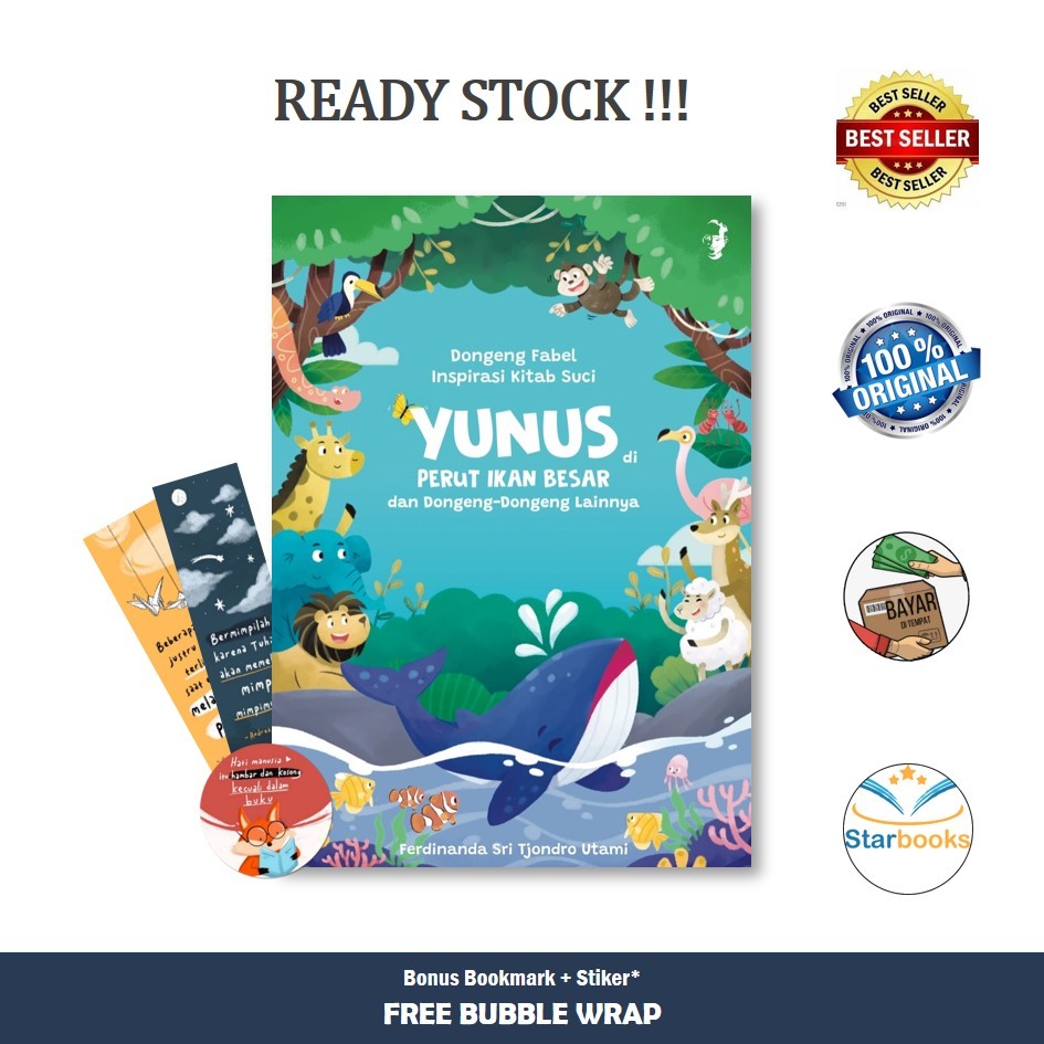 Jual Buku Dongeng Fabel Inspirasi Kitab Suci Yunus Di Perut Ikan Besar ...
