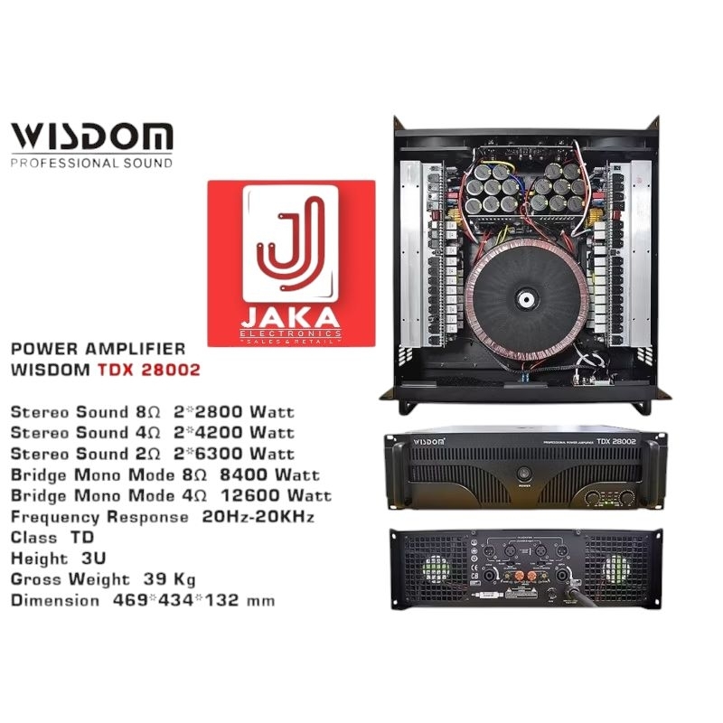 Jual Power Amplifier WISDOM TDX 28002 | Shopee Indonesia
