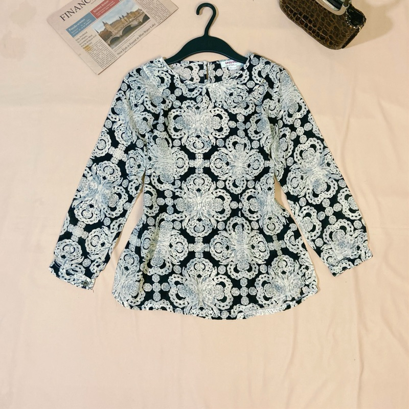 Jual Vintage Etnik Blouse Hitam Putih Batik [ THRIFT PRELOVED PL ...
