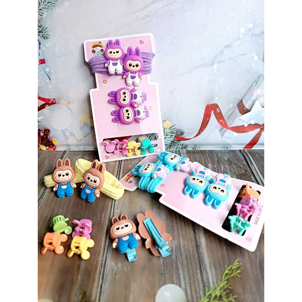 Jual PENJEPIT KARET RAMBUT LABUBU / PIN RAMBUT KARAKTER LABUBU ...