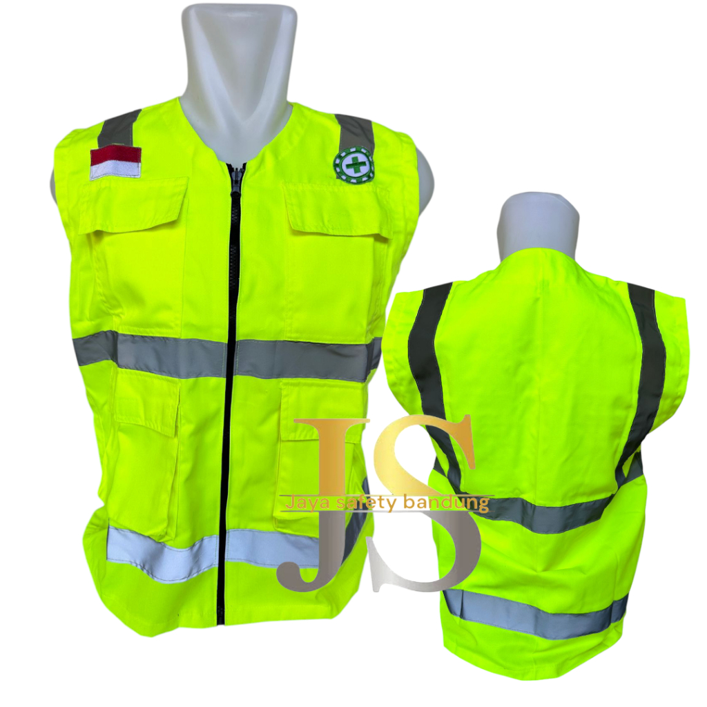 Jual rompi vest safety first/rompi k3/rompi lapangan/rompi proyek ...
