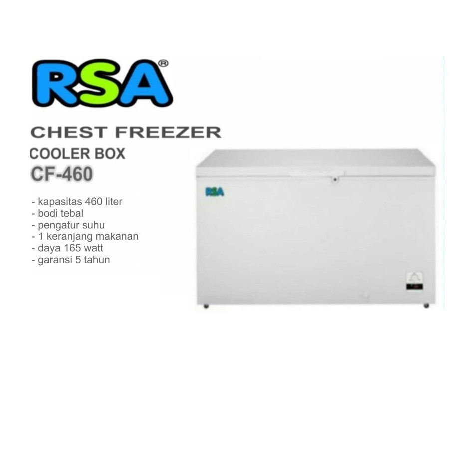 Jual Chest Freezer RSA CF-460 / CF460 Freezer Box 460 liter | Shopee ...