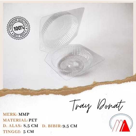 Jual [50 PCS] mika roti donut / kue donat / tempat donat / tray donat ...