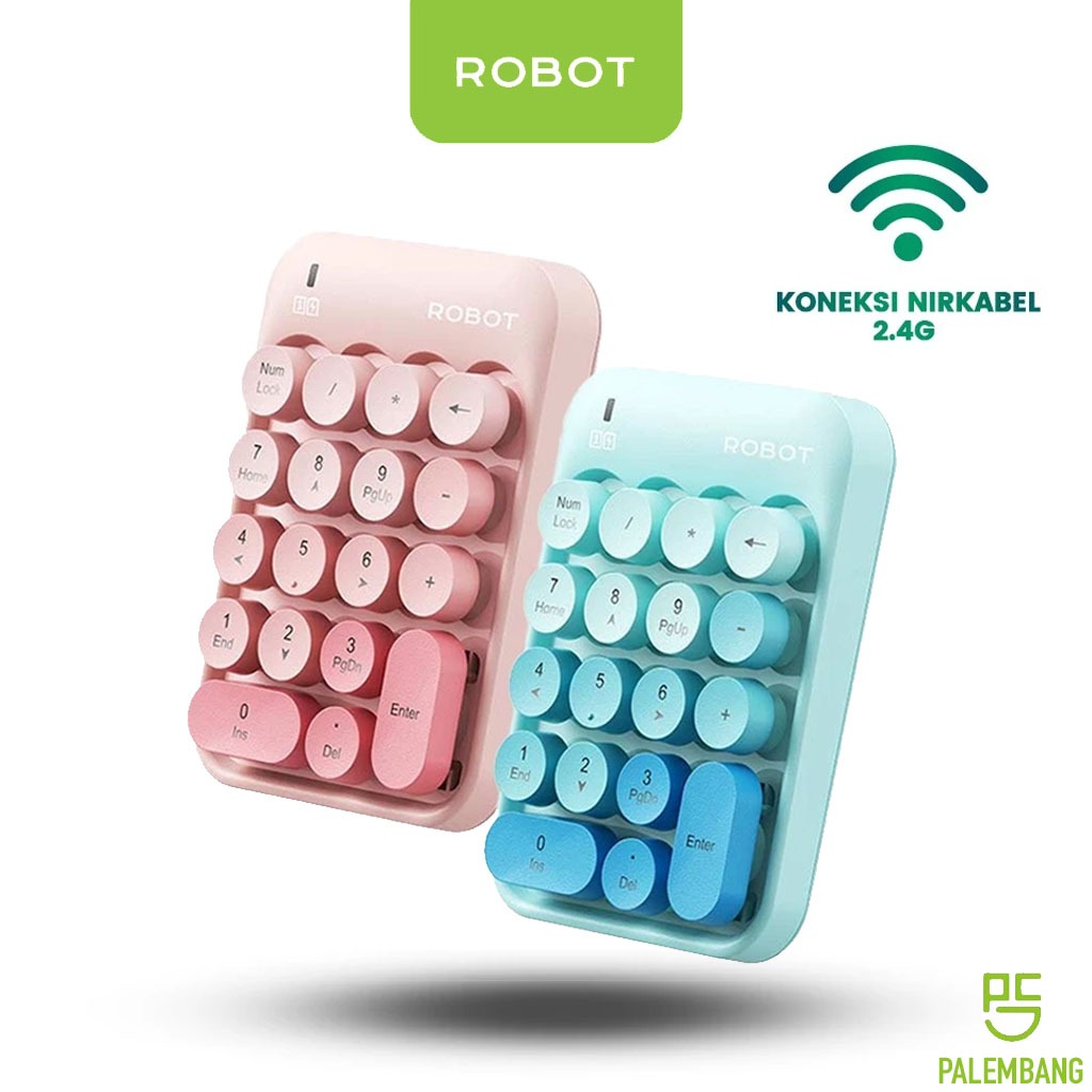 Jual ROBOT Keyboard Numeric RK02 Wireless Tanpa Kabel Koneksi 2.4G ...