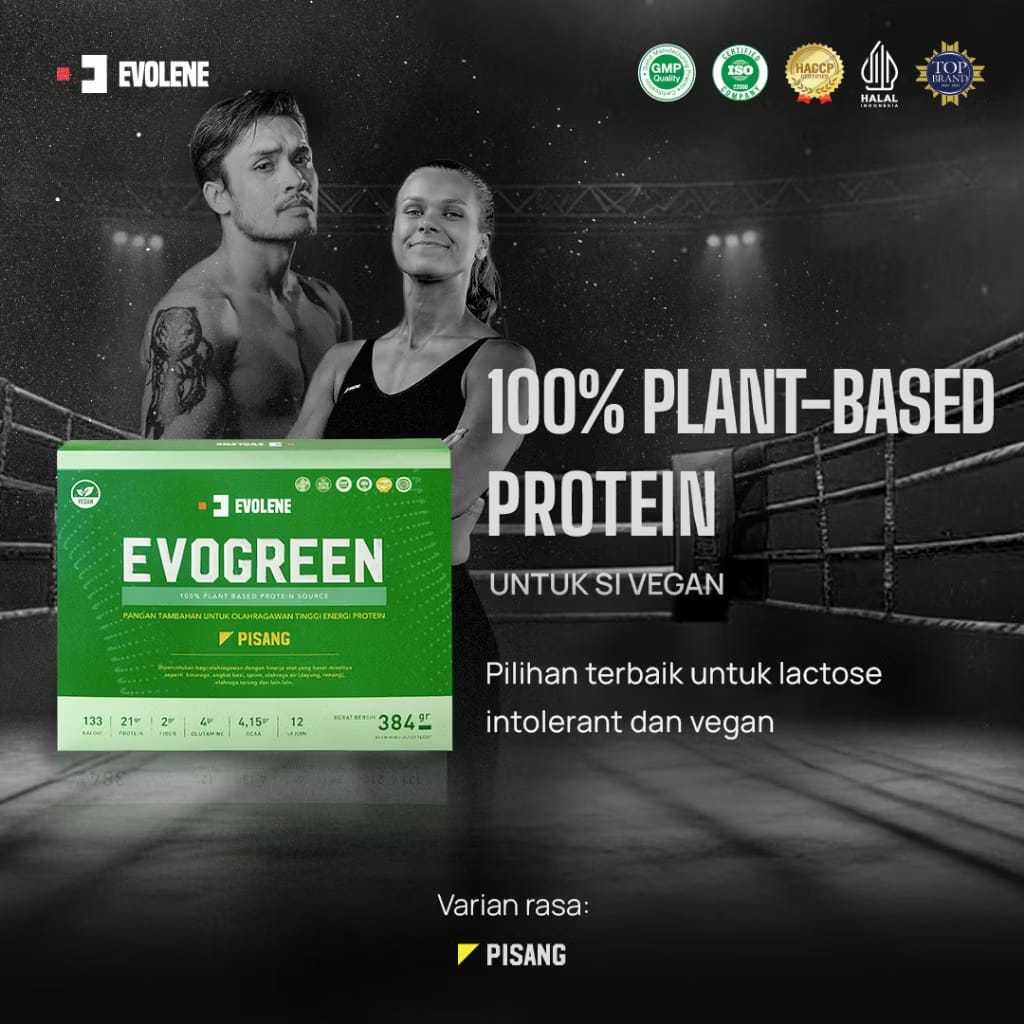 Jual EVOLENE EVOGREEN 12 Sachet 100% Plant Based Protein Vegan Suplemen ...