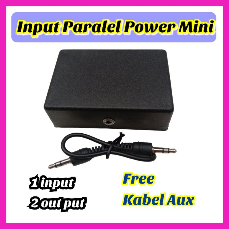 Jual Input Paralel Power Mini 1input 2out put (Gratis Kabel Aux ...