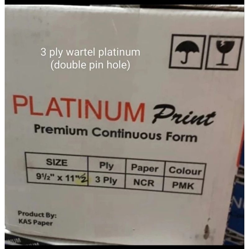 Jual Kertas Continous Form 3 ply Double Pin Hole (3 ply bagi 4 ...
