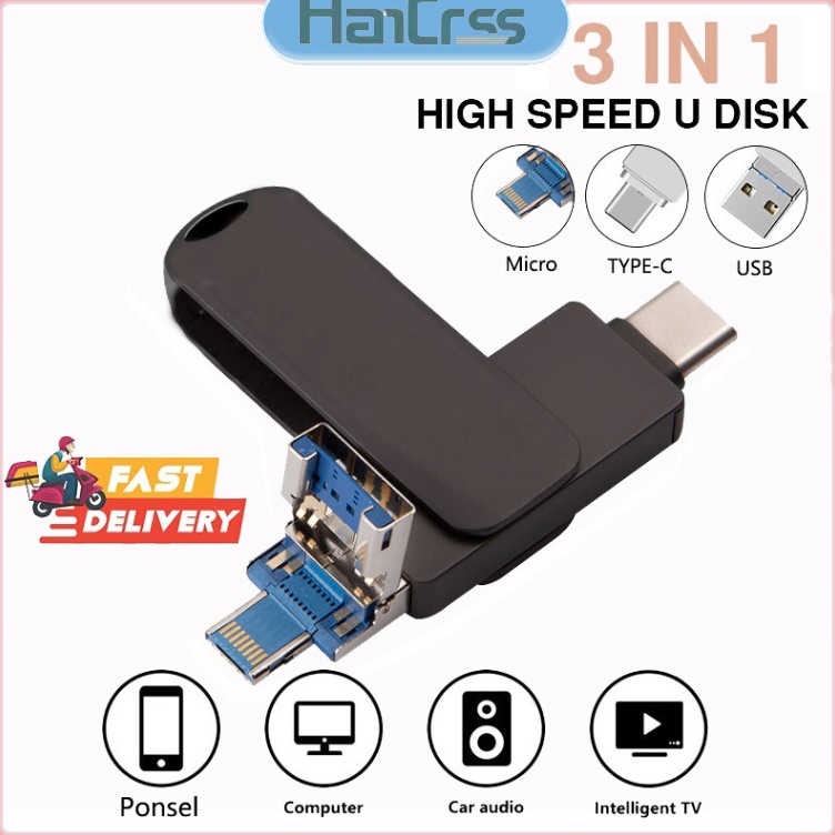 Jual Pengepul Flash Drive OTG 3in1 TYPECUSBMicro 32GB64GGB128GB FLASH ...