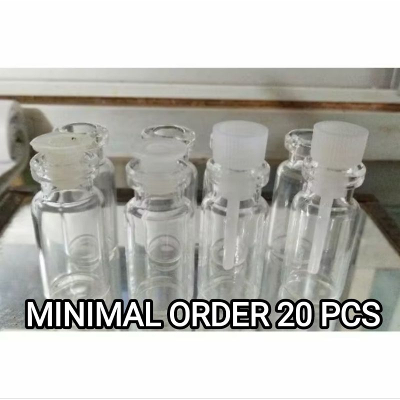 Jual JEMBER BOTOL TESTER PINISILIN ISI 2ml/cc TUTUP PENTIL TUTUP BIASA ...