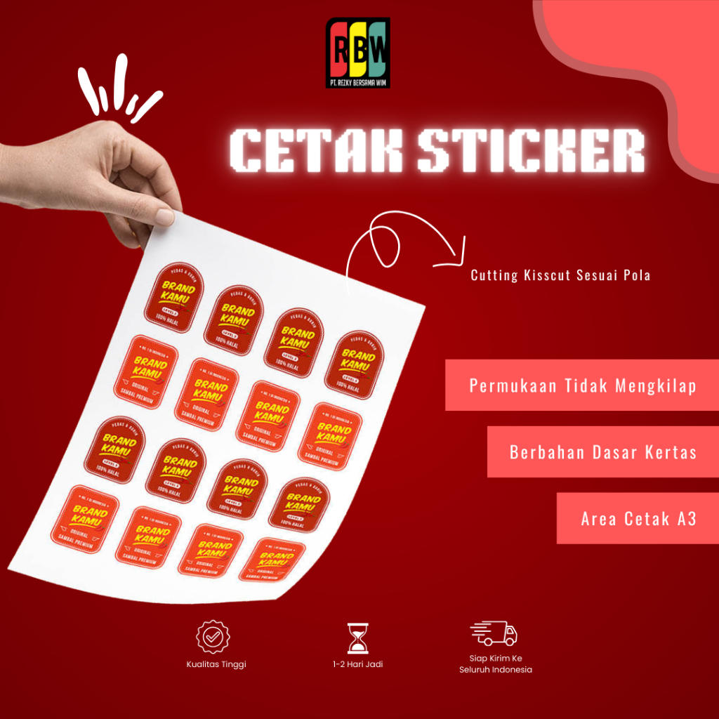 Jual Cetak Stiker HVS A3+ Cutting Kiss Cut - Die Cut - No Cut/ Sticker ...