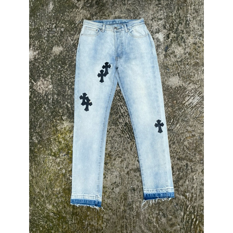 Jual Chrome hearts denim pants made in usa y2k | Shopee Indonesia