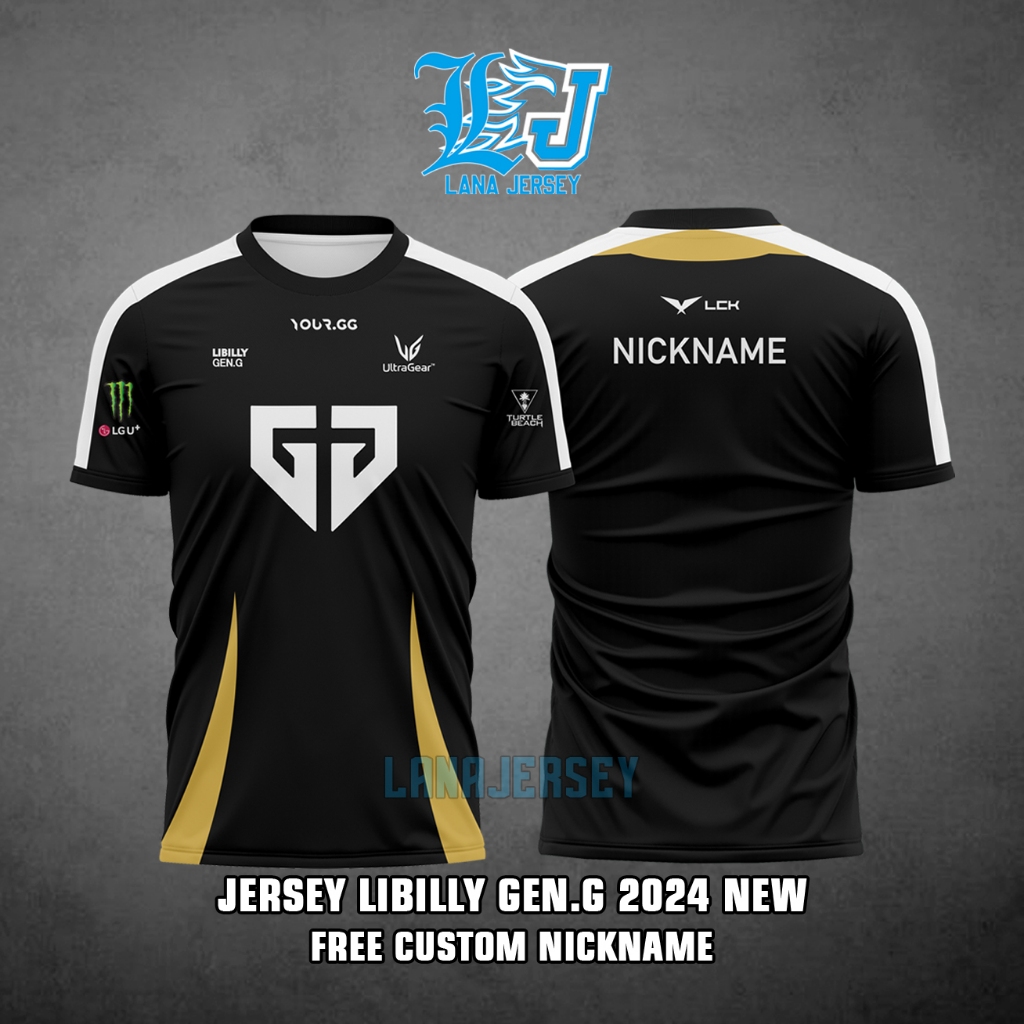 Jual JERSEY Gen.G X LIBILLY 2024 NEW ( free custom nickname ) | Shopee Indonesia