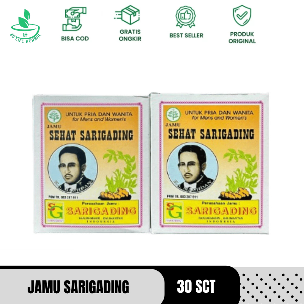 Jual JAMU SEHAT SARIGADING BOX ISI 10 BUNGKUS(100%ORIGINAL) | Shopee ...