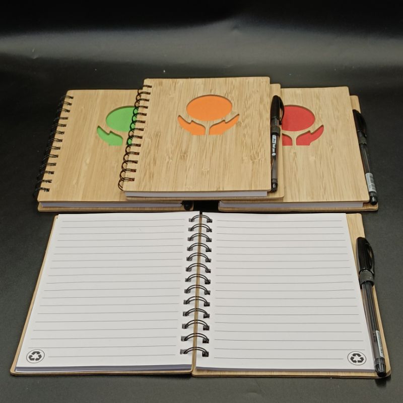 Jual NOTEBOOK SPIRAL HARD COVER WOODEN (MOTIF KAYU) | Shopee Indonesia