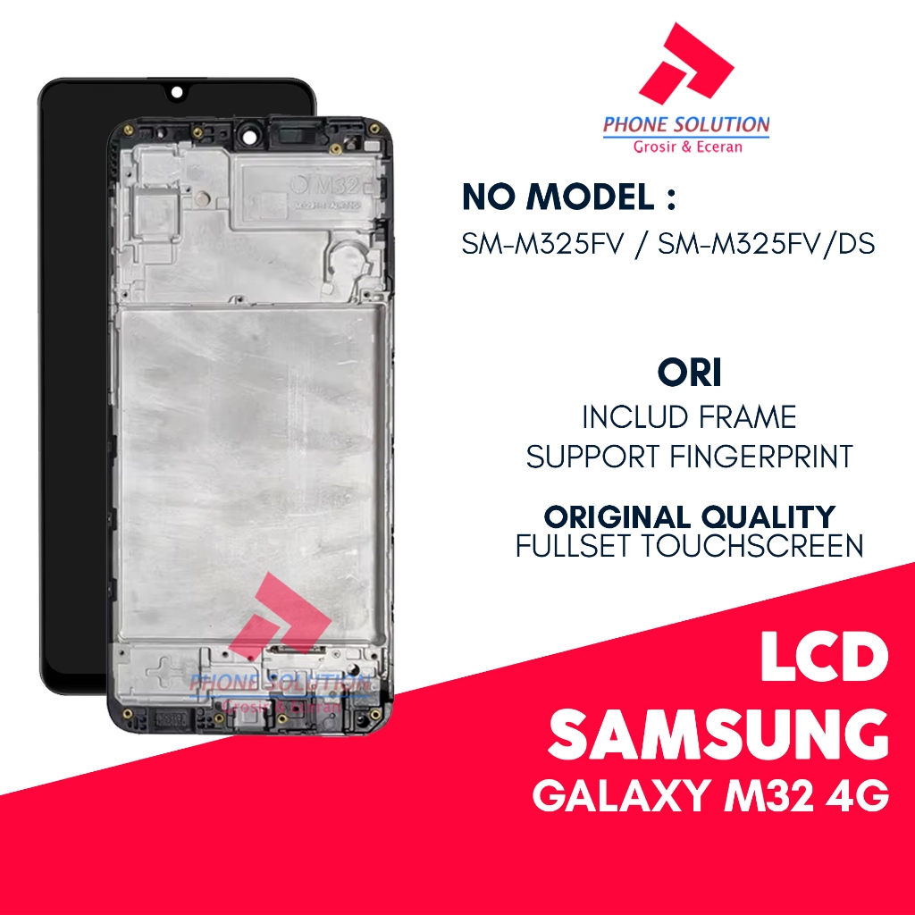 Jual LCD Samsung M32 4G Include Frame Fingerprint Fullset Touchscreen ...
