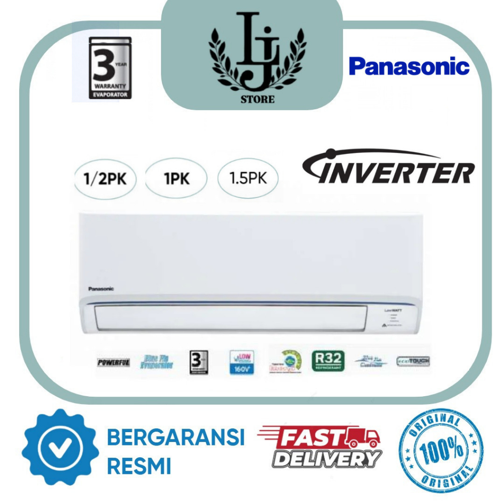 Jual AC Panasonic Inverter PU5XKJ / PU9XKJ / PU12XKJ 1/2PK / 1PK / 1 ...