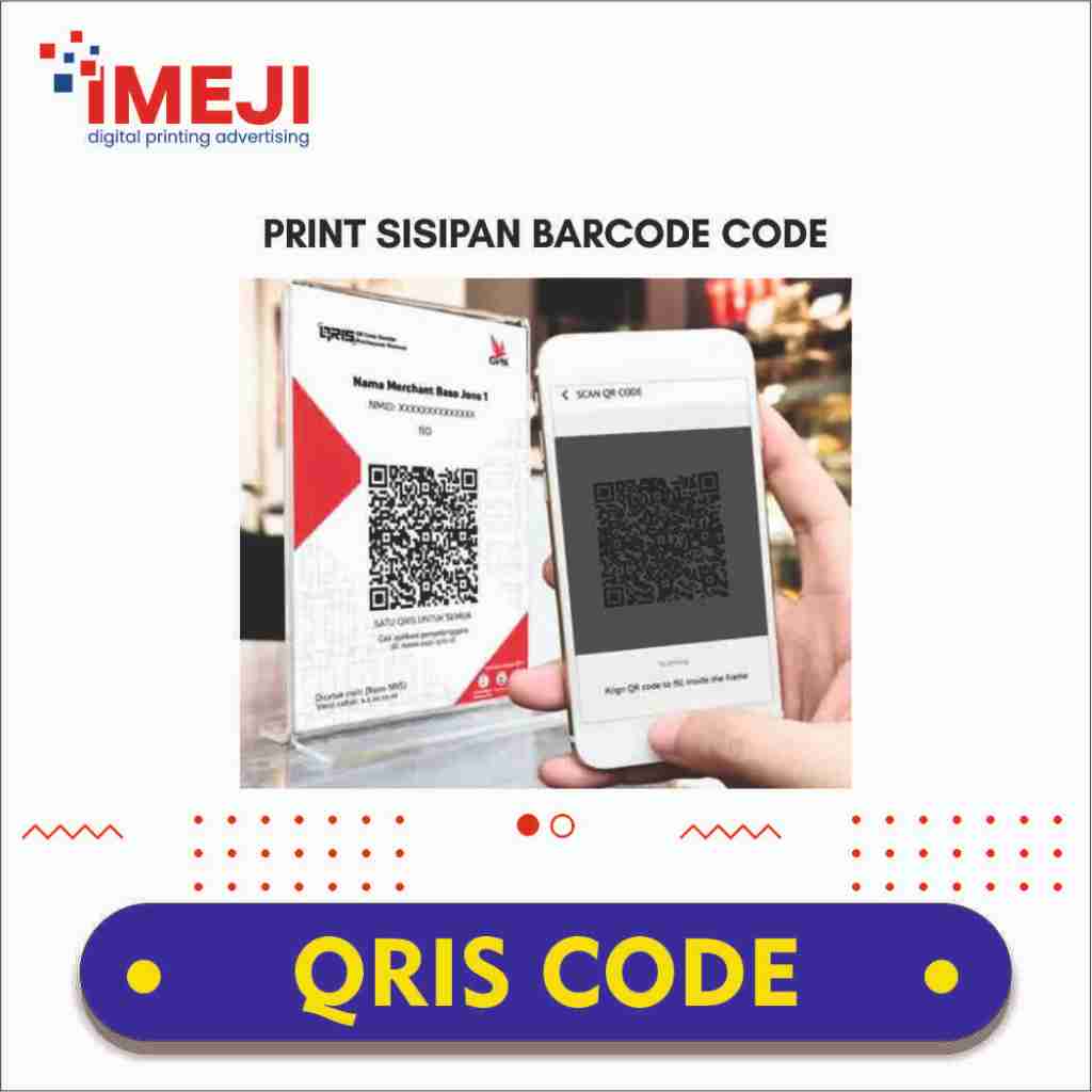 Jual IMEJI PRINTING - PRINT QRIS / PRINT BARCODE / PRINT QR CODE / PRINT SISIPAN AKRILIK uk. A6 ...