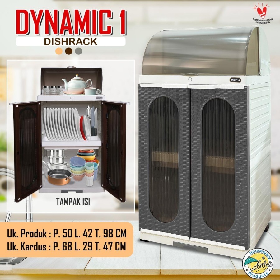 Jual Rak Piring 3 5 Susun Dengan Tutup RAK DYNAMIC TABITHA Lemari ...