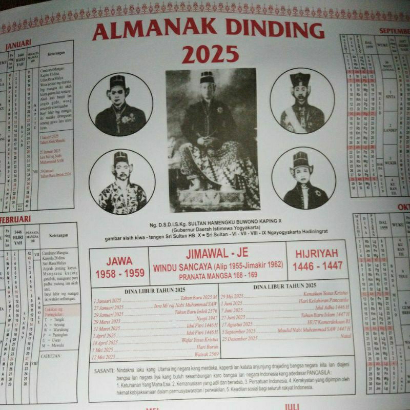 Jual ALMANAK DINDING TERBARU TAHUN 2025 1 lembar 3900 | Shopee Indonesia