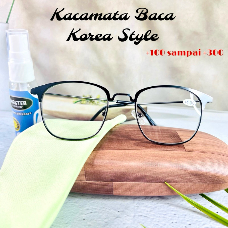 Jual Kacamata Baca Model Korea Style Ringan +100 sampai +300#DW581 ...