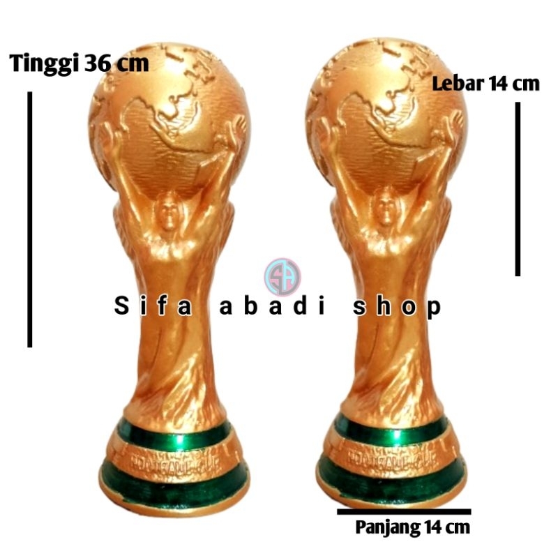 Jual Trophy Piala Dunia Aesthetic Unik Murah 36 cm | Shopee Indonesia