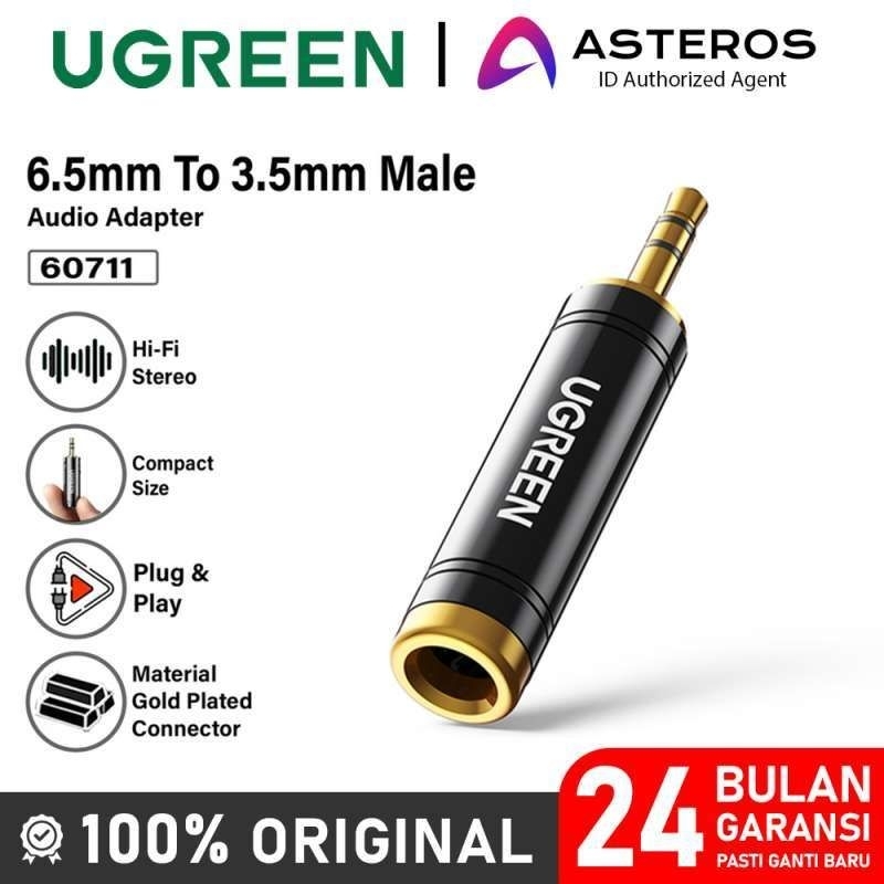 Jual UGREEN Audio Jack 6.5mm Female to 3.5mm Male Adapter Converter 60711 | Shopee Indonesia