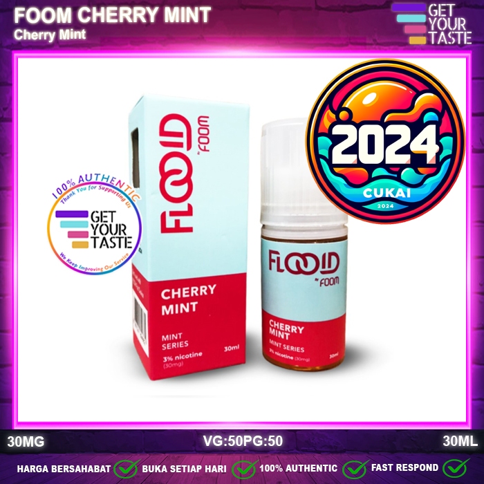 Jual Liquid FOOM Cherry Mint Salt Nic 30ML Saltnic by Flooid x Vape On ...