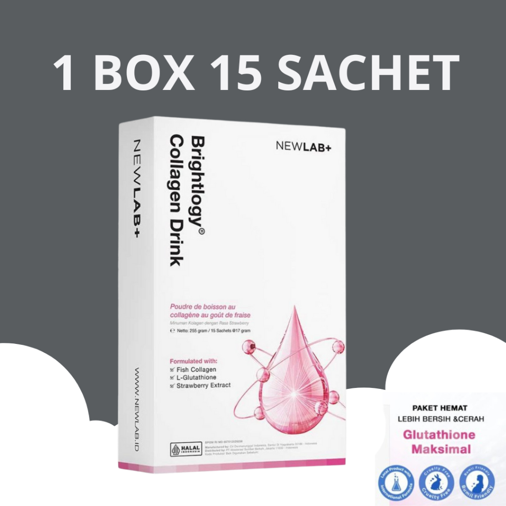 Jual Newlab Brightlogy Power Drink Minuman Collagen /Newlab 1box 15 Sachet Kolagen | Shopee ...