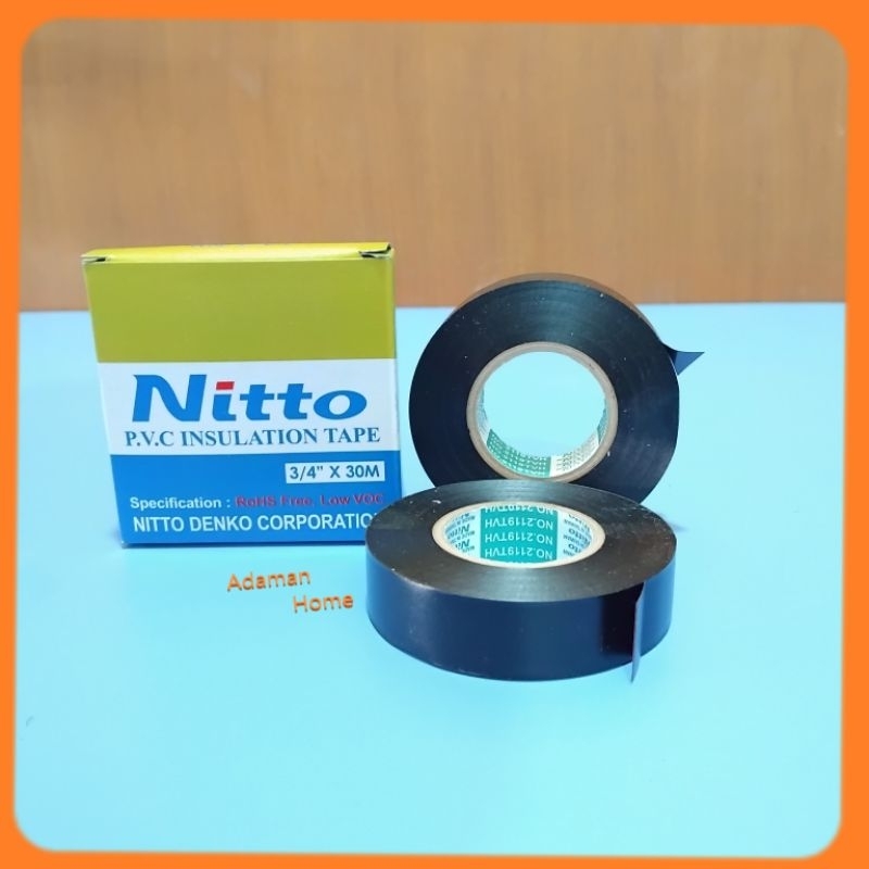 Jual Isolasi Listrik NITTO HITAM/ ISOLASI NITTO | Shopee Indonesia
