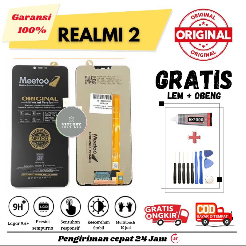 Jual Lcd REALMI 2 GRATIS lem + Obeng Touchscreen Original MEETO Fullset ...
