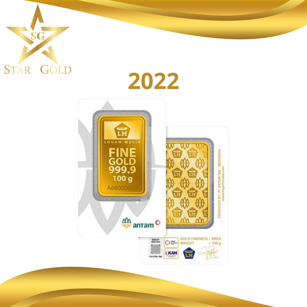 Jual Star Gold Logam Mulia Antam Press ( LM ) 100GR 2022 | Shopee Indonesia