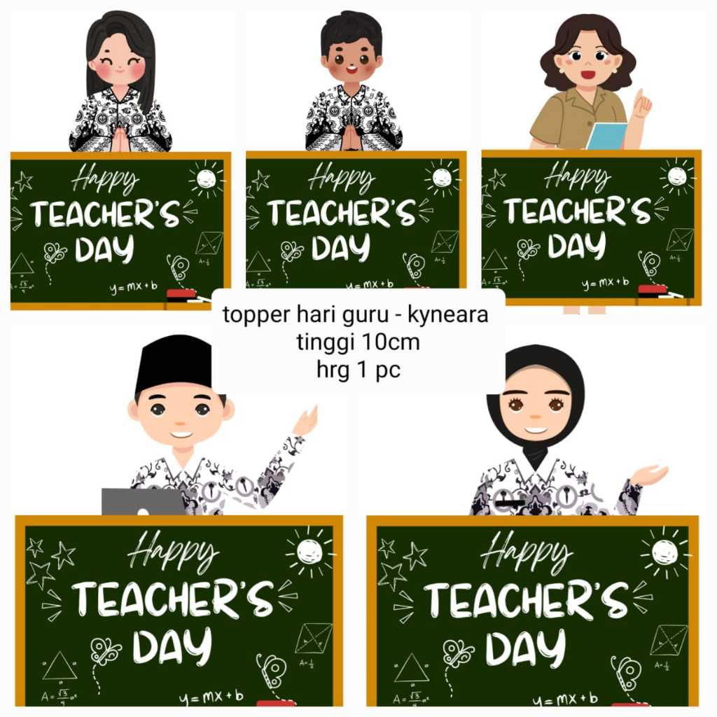 Jual topper hari guru batik untuk buket / kue tart / hampers | Shopee ...