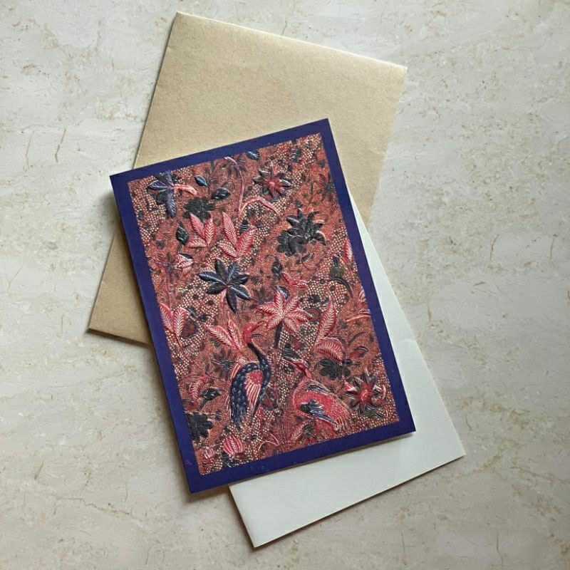 Jual Blank Card Batik / Kartu Ucapan Motif Batik - B2213 | Shopee Indonesia