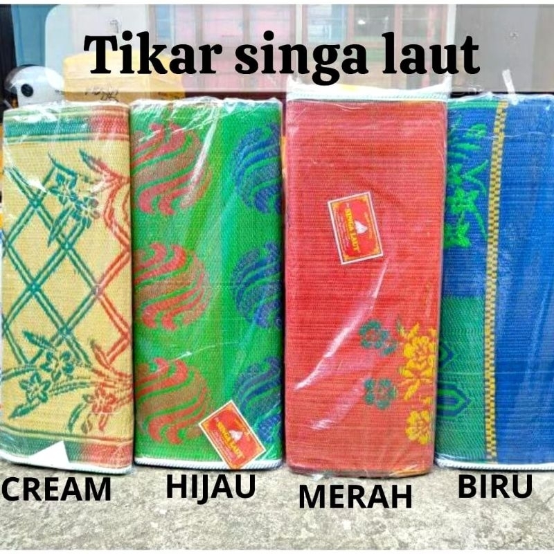Jual Tikar Cap Singa Laut samak Tenun Karpet Plastik Tebal Kuat ukuran ...