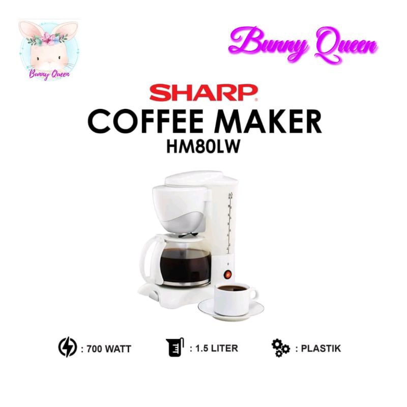 Jual Sharp Coffee Maker 1.5 Liter HM80LW Mesin Kopi 700 Watt | Shopee ...
