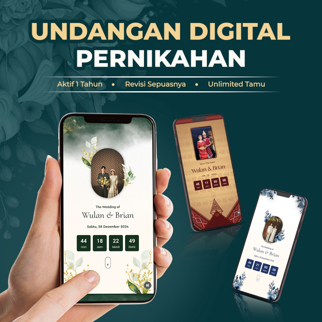 Jual Undangan Digital Website Pernikahan Premium | Undangan Online Web ...