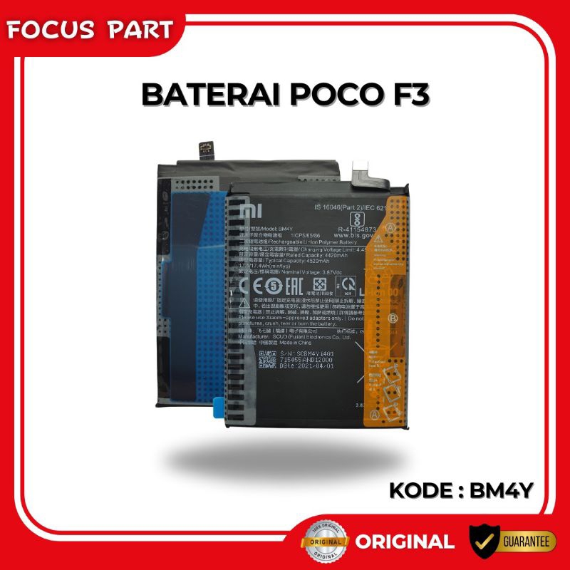 Jual BATERAI BATTERY BATRE BM4Y POCO F3 5G ORIGINAL | Shopee Indonesia