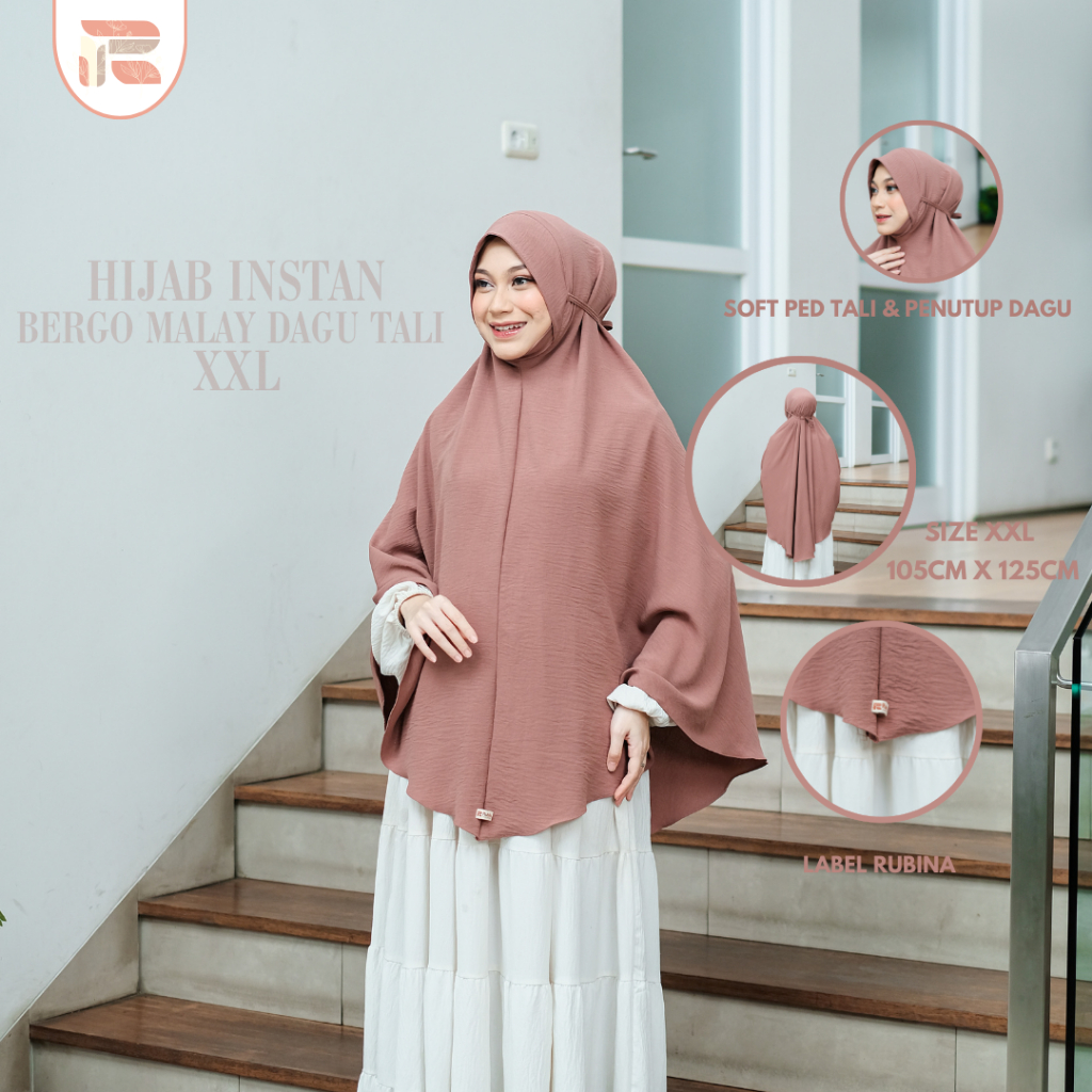 Jual KHIMAR BERGO DAGU SYAR'I/BERGO MALAYSIA DAGU CRINKLE AIRFLOW PREMIUM JUMBO SOFT PET XXL ...