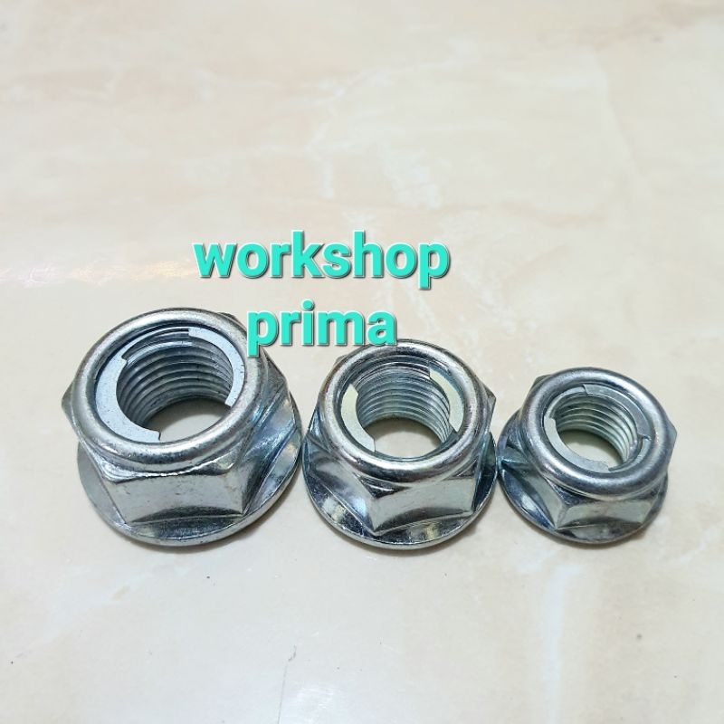 Jual Mur Nut M10 M12 M14 M16 Lock King Locking Swing Arem As Roda Depan / Belakang | Shopee ...