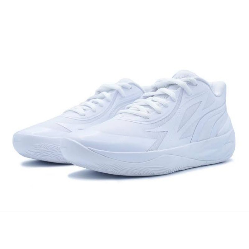 Jual Sepatu Basket Original Puma MB.02 Lo Triple White | Shopee Indonesia