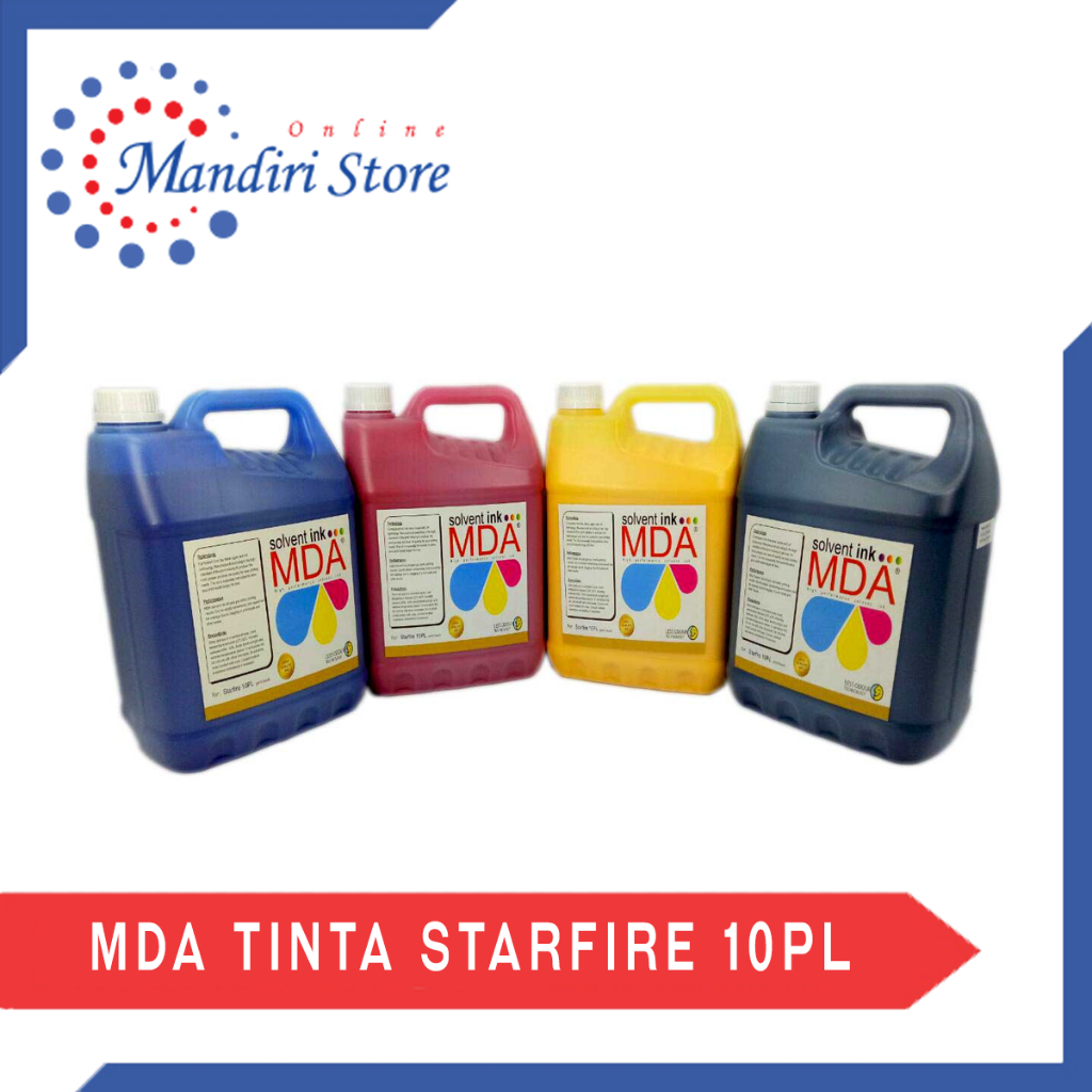 Jual Tinta Starfire 10PL 5 Liter - C, M, Y, K - MDA | Refill Print 5L ...
