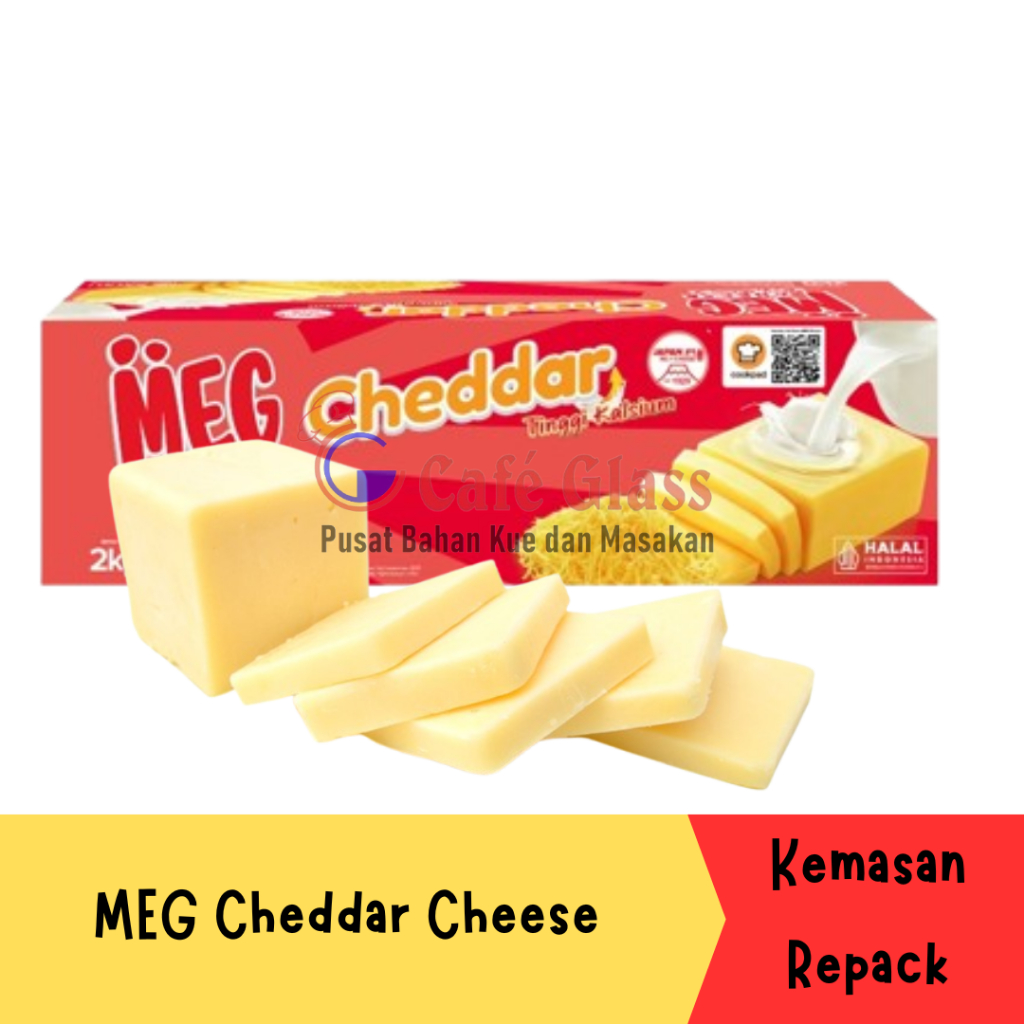 Jual MEG Cheddar Cheese / Keju Cheddar Kemasan Repack | Shopee Indonesia