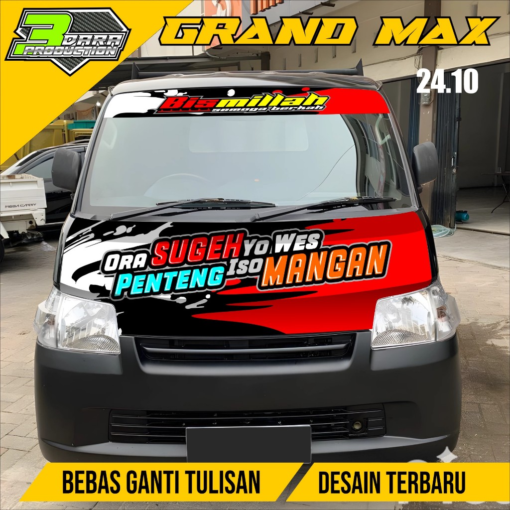 Jual (COD) STIKER DECAL KABIN GRAND MAX STIKER KACA GRAND MAX STIKER ...