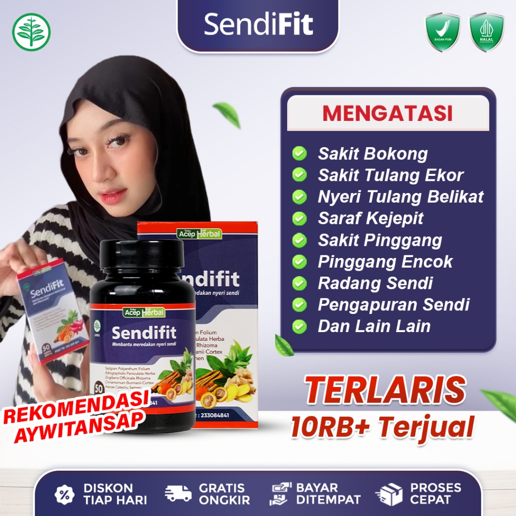Jual Sendifit Herbal Original Obat Sakit Pinggang Saraf Kejepit Nyeri ...
