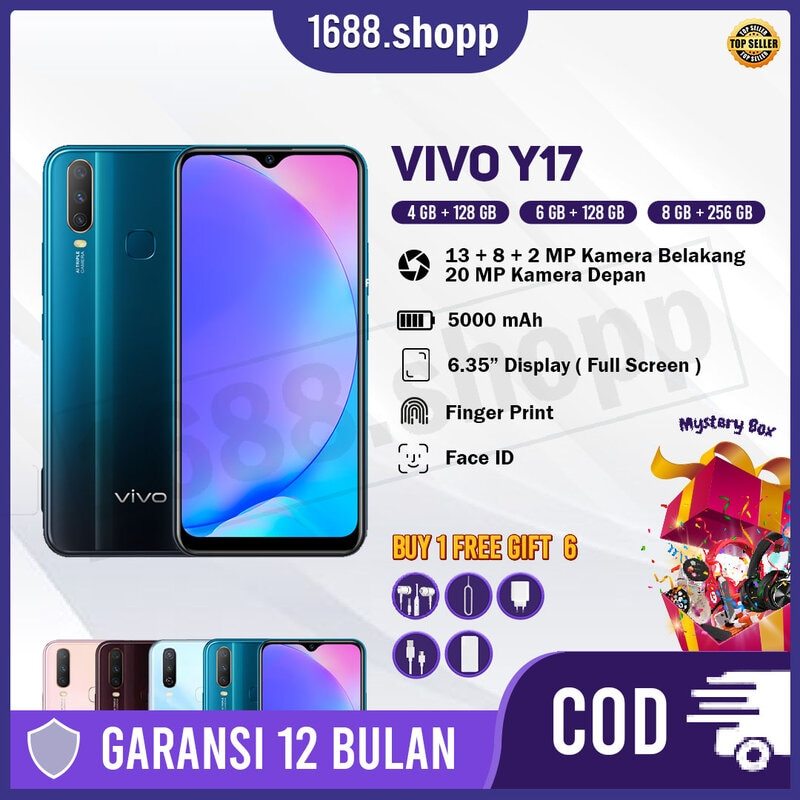 Jual HP VIVO Y17 RAM 8/256GB Garansi Toko 1 Tahun Terbaru | Shopee Indonesia