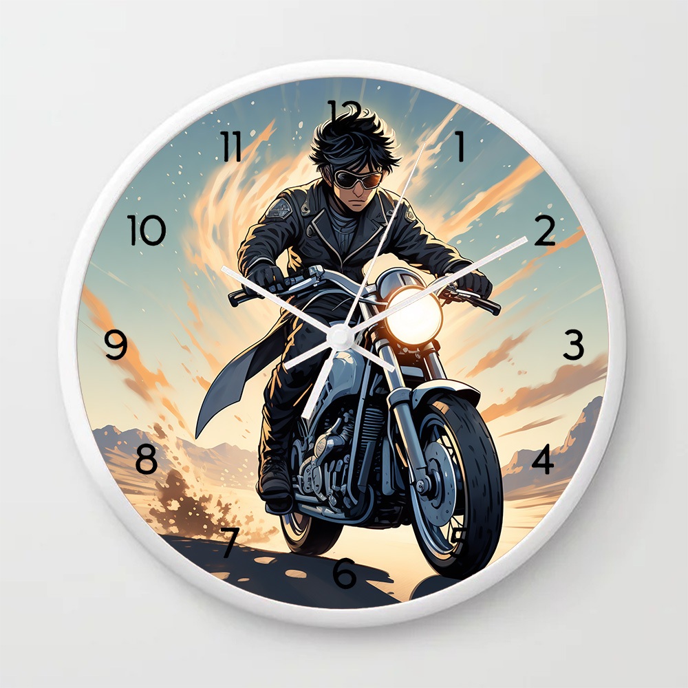 Jual Jam Dinding Sepeda Motor Jam Dekorasi Dinding Bertema Komik Cocok ...