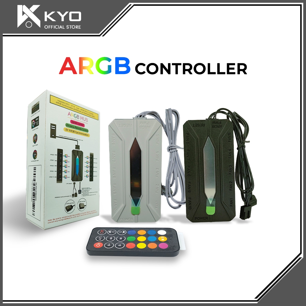 Jual KYO Pwm Fan Controller 5V ARGB Mainboard Sync Light Remote ...
